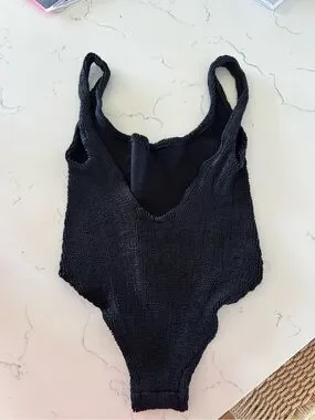Hunza G | Swim | Hunza G Black Scoop Onepiece Swimsuit One Size Fits ...